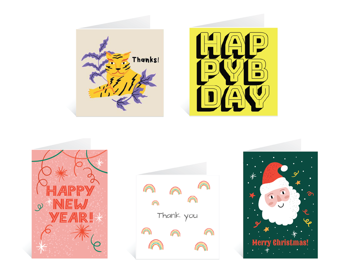 Free x5 Greeting Card Pack — The Cleared Folio